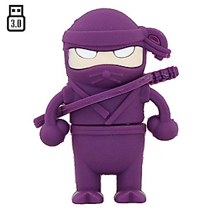 8GB Ninja Model USB 3.0 Flash Drive Memory Stick PenDrive Thumb Drive Jump Drive USB Flash Memory USB 3.0 Drive Ｕ Disk USB Stick Flash Disk Pen Drive - Purple