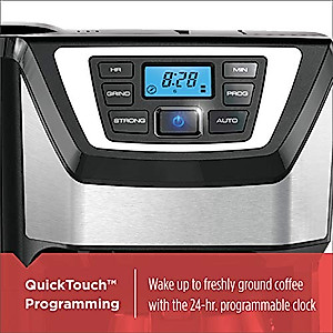 BLACK+DECKER 12-Cup Mill and Brew Coffeemaker, Black, CM5000B