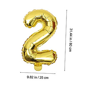Abaodam 4pcs 2022 2022 number balloon baby kit wedding decoration gold suit Happy New Year new year photo backdrop party number balloons Aluminum Film Balloon New Year Balloon Decor suite