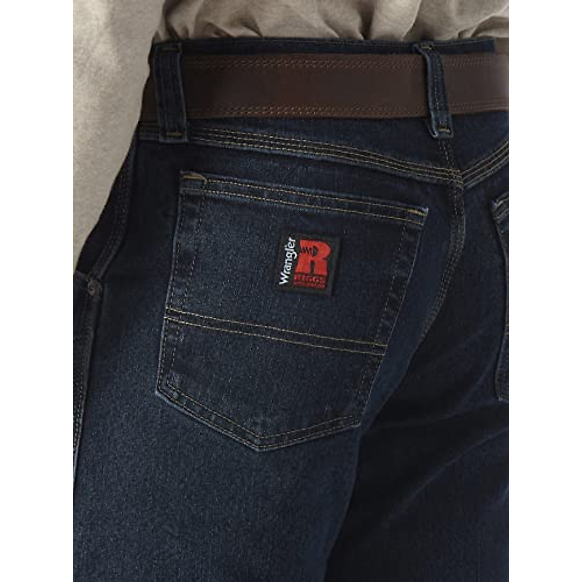 Wrangler Riggs Workwear Men's Advanced Comfort Five Pocket Jean, dark tint, 42x32
