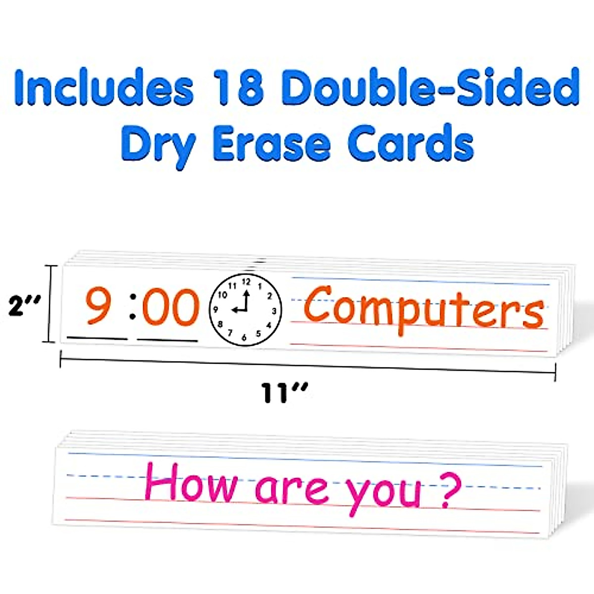 VNOM Daily Schedule Pocket Chart, Class Schedule with 13+1 Pockets 18 Dry Eraser Cards 2 Easy Over Door Mountings for Classroom, School, Office or Home (13” x 35.5”) (BLACK)