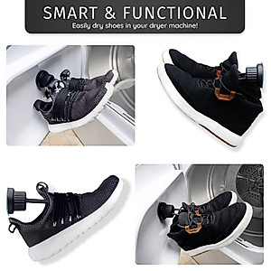 Shoe Dryer Rack Inside Dryer Machine, Universal Boot Dryer Shoe Holder for All Dryer Machine Brands, Home Hacks Laundry Room Accessories Shoes Dryer, Life Hack Gadgets Suction Cup to Dryer Door