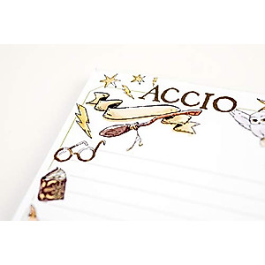 Conquest Journals Harry Potter Magnetic Notepad for Grocery List, To-Do List, Reminders - 9"x3.5", 50 Sheets