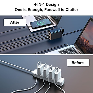 Aftertop 240W USB C Charger, GaN PD3.1 140W PPS45W QC60W Super Fast Charging Station for MacBook Pro 16'' M1/M2, iPad Pro, iPhone 15 14 Plus 13 Pro Max, Galaxy S23/S22, Steam Deck and More