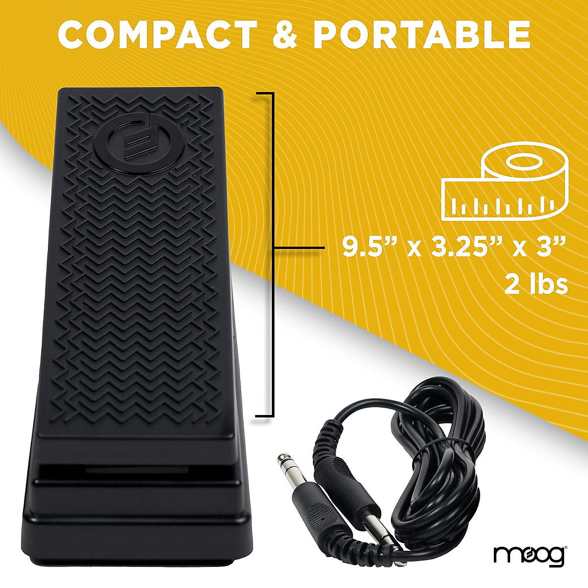 MOOG EP-3 Expression Pedal - Universal Expression Pedal for Keyboards, Synthesizers and Effects Pedals with Polarity Switch