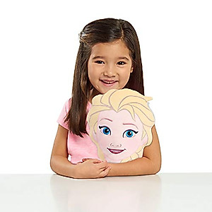 Disney Frozen 2 Character Head 13.5-Inch Plushie Elsa, Soft Pillow Buddy Toy for Kids, Officially Licensed Kids Toys for Ages 2 Up, Gifts and Presents by Just Play