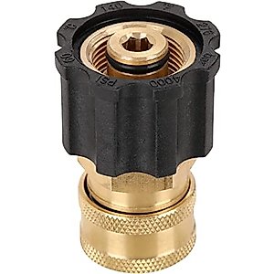 YAMATIC Pressure Washer Adapter, M22-14mm Female to 3/8'' Quick Connect Socket Power Washer Coupler, M22 Swivel to 3/8 Inch Quick Connector for Pressure Washer, Hose, Gun, Pump, 5000 Psi