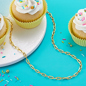 Ross-Simons Italian 14kt Yellow Gold Paper Clip Link Necklace. 20 inches