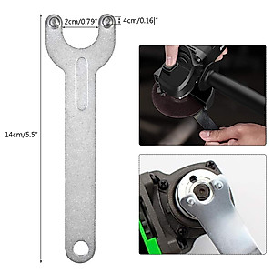 Topbuti 5pcs Grinder Flange Angle Wrench Spanner Metal Lock Nut for Compatible with Dewalt Milwaukee 193465-4 Bosch Black Decker Ryobi Makita 5" 5/8-11 Parts