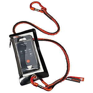 Water Resistant Phone Pouch, Zippered Cell Phone Sleeve, Attaches to Tool Lanyard, Standard Size, Ergodyne Squids 3760S