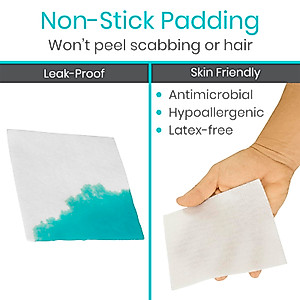 ViveCare Silver Calcium Alginate Wound Dressing - Sterile 4x4 Medical Gauze Pad - Wound Care for Burns, Cysts and Ulcer Treatment - Highly Absorbent Individual Patch - Non-Stick Padding
