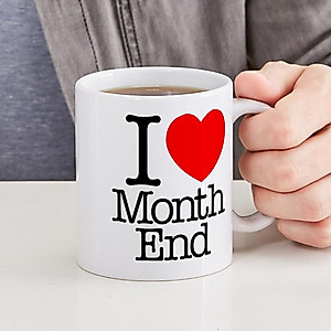 CafePress I Heart Month End 15 Oz Ceramic Large Mug Ceramic Coffee Mug, Tea Cup 11 oz