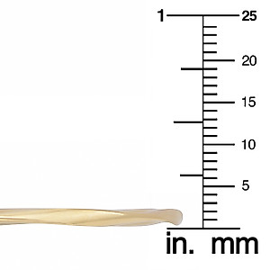 Kooljewelry 14k Yellow Gold 2.5 mm Polish Twist Slip-on Bangle Bracelet