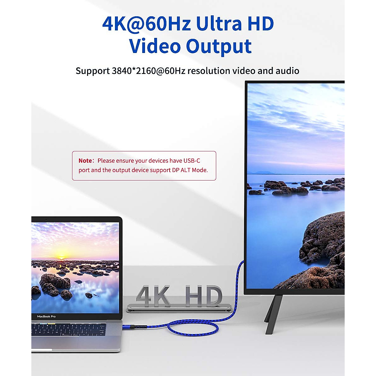 JSAUX USB C to USB C 3.1 Gen 2 Cable 10Gbps Data Transfer 3.3ft, 4K Video Monitor Video Cable 100W PD Fast Charging Thunderbolt 3 Compatible with MacBook Pro, MacBook Air, iPad Pro, Galaxy S2, Pixel