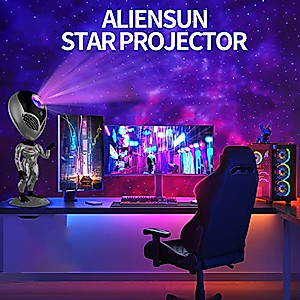 Cepignoly Star Projector Galaxy Night Light - Alien Light Projector, Ceiling LED Lamp with Timer and Remote, for Kids and Adults, Bedroom ,Christmas, Birthdays, Game Room,Party ,Holiday GIFS.
