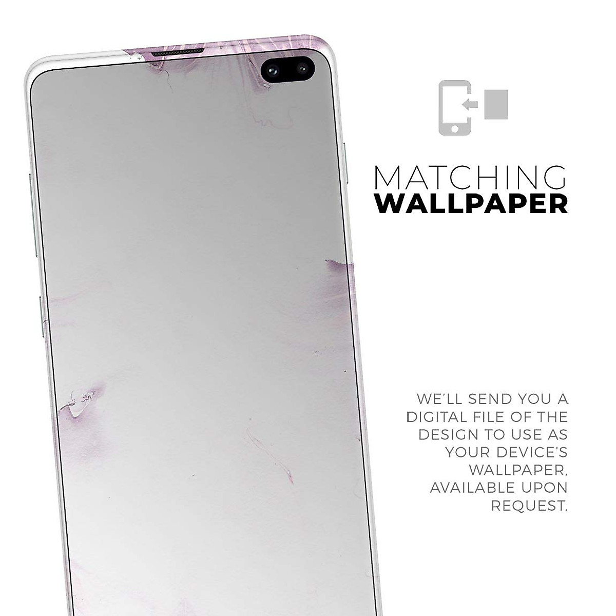 DesignSkinz Marbleized Swirling Pink Border v5 Protective Vinyl Decal Wrap Skin Cover Compatible with The Samsung Galaxy S20 (Screen Trim & Back Glass Skin)