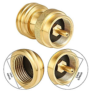 Propane Refill Adapter,1lb to 20lb Propane Tank Adapter for Disposable Throwaway Cylinder, Converter Universal 1 Pound / 16.4oz Disposable Small Bottle for Gas Grill and Propane Tree