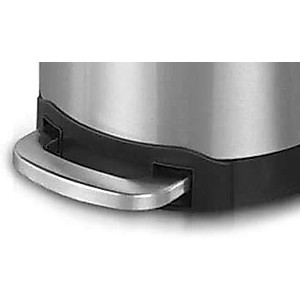 Innovaze 3.2 Gal./12 Liter Stainless Steel Semi-Round Step-on Trash Can for Bathroom and Office