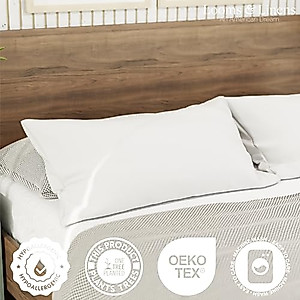 King Size Pillows for Bed Pillows Made in USA by Looms and Linens King Sham Insert Pillow 20 x 36 Flat Sleeping Pillow Insert for Bedroom Washable Pillow Inserts