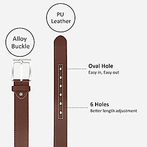 6pcs Men's Gift Set with Box Brown Leather Belt Wallet Watch Glasses Keychain Ballpoint Pen Gifts for Men