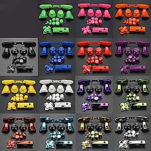Replacement Full Set Button Bumper Trigger Buttons Guide Dpad RT LT RB LB ABXY ON Off Button Kit for Xbox One Slim Xbox One S Controller (Blue)