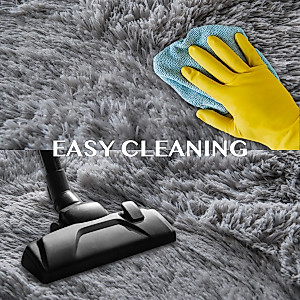 Skyweaver Soft Runner Rugs for Bedroom Living Room Plush Fluffy Rug, Shag Furry Area Rug Carpet Non Shedding for Nursery Children Kids Girls Room Home Decorative Grey 3.2 * 5.2 ft