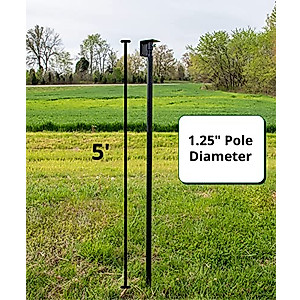 Universal Mounting Pole Kit - Great for Post-Mounted Bird Houses and Bird Feeders, Heavy Duty Pole with Threaded Connections