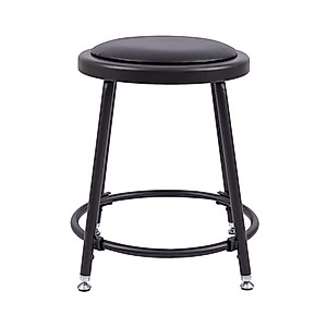 Stand Up Desk Store Stackable Adjustable-Height Classroom Office Workstation Stool (Black)