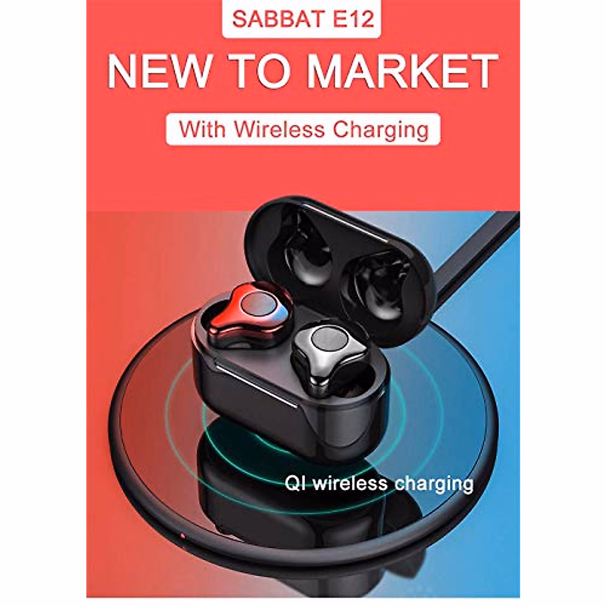 Tuanzi Sabbat E12 3D Clear Sound True Wireless Earphone Sport HiFi Stereo Earbuds Blutooth 5.0 TWS Stereo Earphones A week's Endurance with Built-in Mic Charging Case (Rock Coffee)