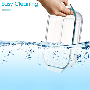 NUTRIUPS 1.4QT Small Glass Casserole Dish With Glass Lid, (8.5×6.1in) Tempered Glass, Glass Casserole Dish for Oven，Rectangular Casserole Dish with Lid