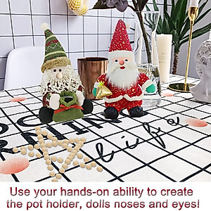 ANZKA 200pcs Mini Half Wooden Beads, 12mm Unfinished Round Split Wood Balls for Craft Paint, 1/2 inch Diameters Natural Half Sphere Ornaments