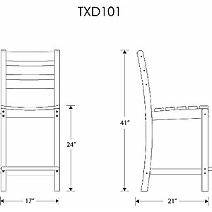 Trex Outdoor Furniture Monterey Bay Counter Side Chair, Classic White