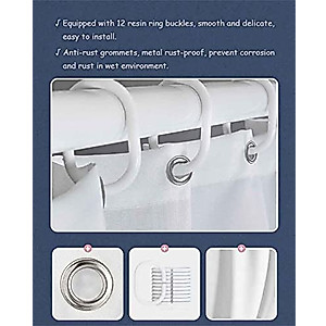 DOATS 4Pcs Funny Cat Shower Curtain Set, Cartoon Lovely Cat Shower Curtain Set with 12 Hooks, Machine Washable Bathroom Decor for Kids (1,47.2x70.8in)