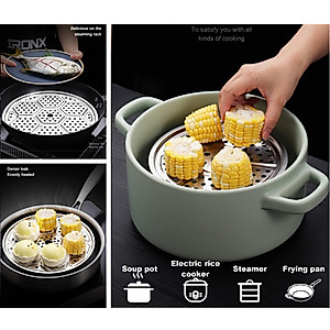 11” Pressure Cooker Canner Rack, Round Food Grade Stainless Steel Steamer Rack, Steaming Tray Stand, Cooking Toast Bread Salad, Compatible with Presto, All-American and More, Easy to clean, 2 Pack