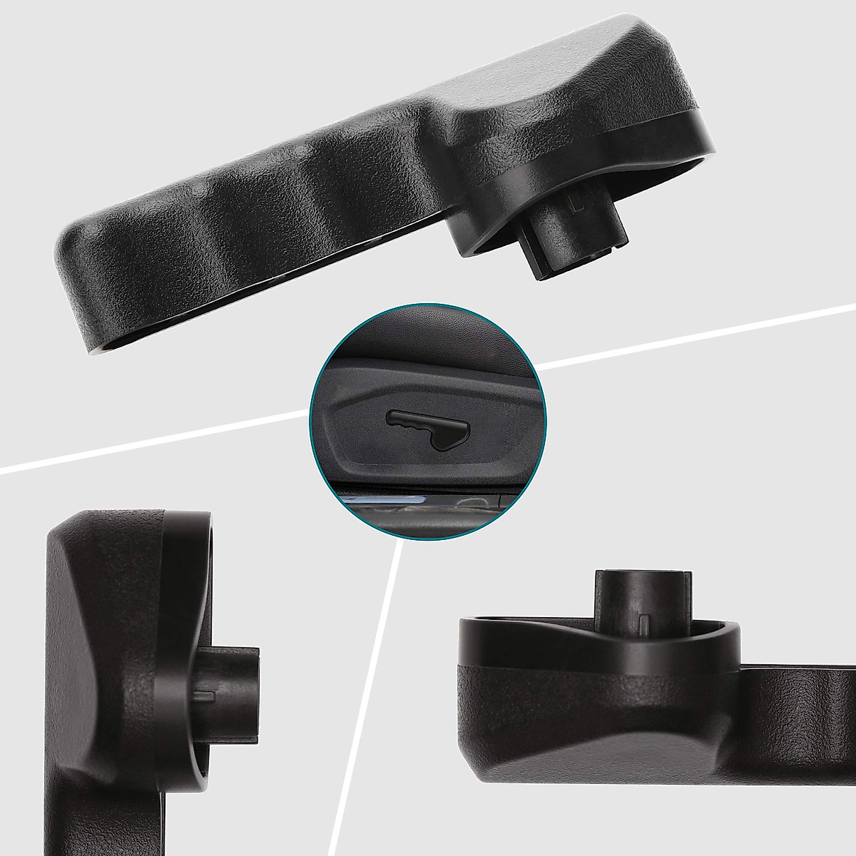 RDBS Black LH Drive Seat Adjustment Back Recliner Release Handle Compatible with Explorer 2002-2005 & Mountaineer 2002-2005, Adjuster Lever Handle Parchment Lever L2Z7862622AAB L2Z 7862622 AAB