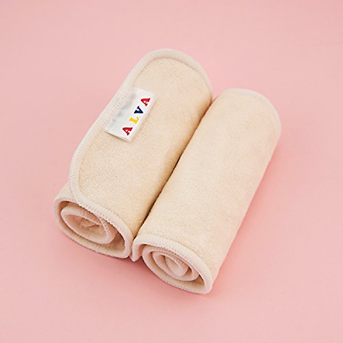 ALVABABY 4 Layers Cloth Diaper Inserts, Rayon from Bamboo Inserts,Reusable Cloth Diaper Inserts Overnight 12pcs 12MB