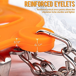 Gelindo Crampons Ice Cleats Traction, 19 Spikes Stainless Steel for Snow Shoes Boots, Safe Protection for Hiking, Walking, Climbing, Jogging, Mountaineering on Snow Muddy Road Anti-Slip