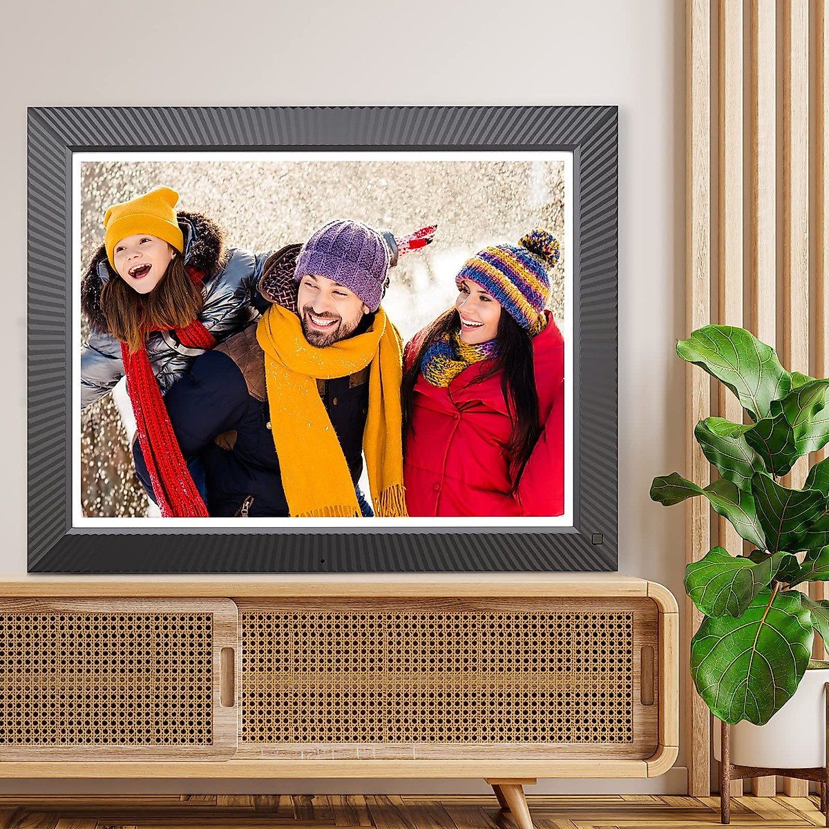 17-inch Smart Digital Picture Frame - FULLJA WiFi Digital Photo Frame with Touch Screen, Wall Mountable, 32GB, Motion Sensor, Unlimited Cloud Storage, Best Gifts for Loved Ones