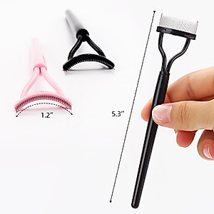 4 Pcs Lash Comb Eyelash Separator Metal Teeth Mascara Comb Eyelash Definer Lash Separator Tool Eyelash Brush