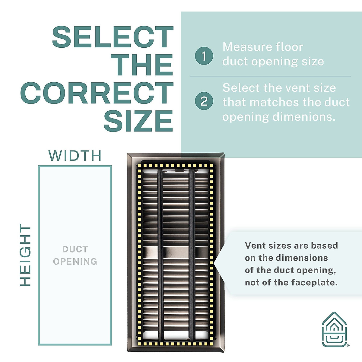 Home Intuition Contemporary Floor Vent Cover 2X10 Inch Floor Register with Mesh Cover Trap Heat and Air Walkable Metal Floor Vent for HVAC Duct, Matte Black