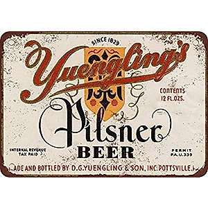 Kexle 1934 Yuengling's Pilsner Beer Vintage Look Reproduction Metal Tin Sign 8X12 Inches