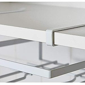 DRNKS Pot Rack Pan Lid Storage Rack Free Punching Board Rack Kitchen Sticky Plate Rack Door Back Type Chopping Board Rack to Put Pot Lid Shelf Applicable to kitchen stove