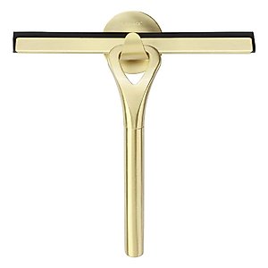 HomDSim Stainless Steel Shower Squeegees All-Purpose Mirror/Window/Glass Wiper Scraper Golden Shower Squeegee