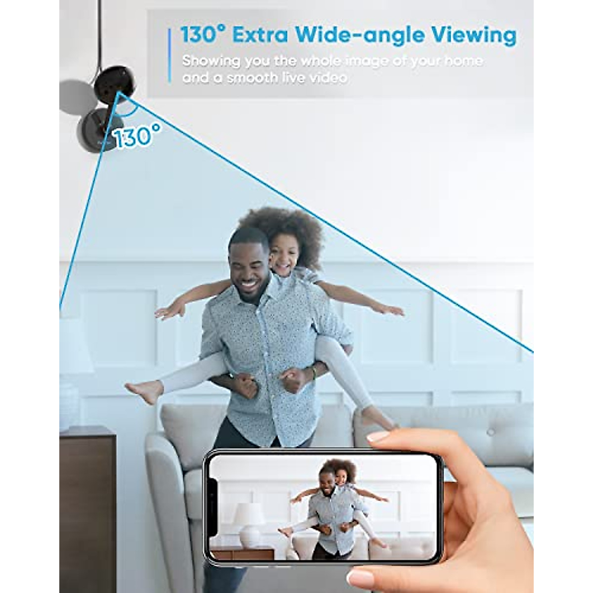 owltron 2 PCS 1080P Indoor Camera Security Camera Baby Monitor with Camera Surveillance Indoor Compatible with Alexa, Pet Camera with APP 2-Way Audio Motion Detection Night Vision (T1)