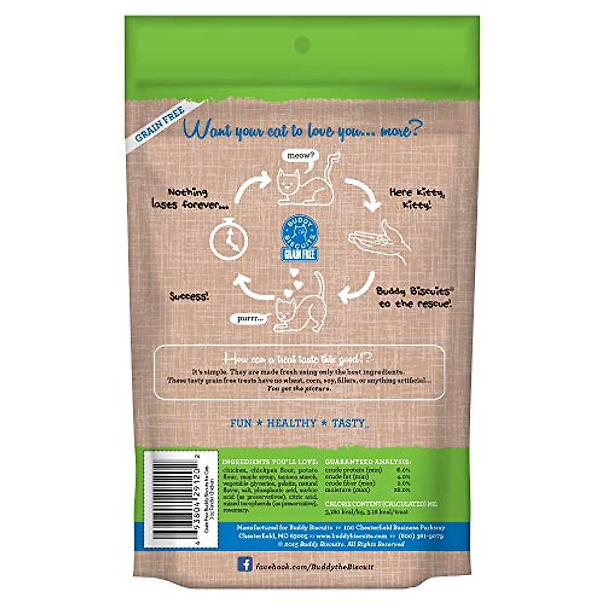 Cloud Star, Buddy Biscuit Grain Free Tender Chicken Gluten Free, 3 Ounce