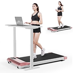 SupeRun Walking Pad, Under Desk Treadmill, 3 in 1 Portable Treadmill with Remote Control LED Display, 2.2 HP Quiet Walking Jogging Machine for Office Home Use, 250 Lbs Capacity