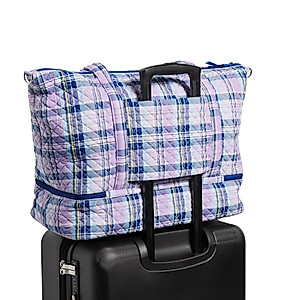 Vera Bradley Women's Cotton Deluxe Travel Tote Travel Bag, Sunflowers - Recycled Cotton, One Size