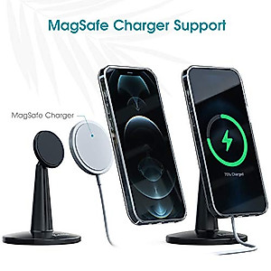 Magnetic Phone Stand for Desk, Kesito Metal Cell Phone Stands and Holders for Facetime, Desktop, Compatible with iPhone 5 6 7 8 X XR XS 11Pro max Plus, Samsung (Black)