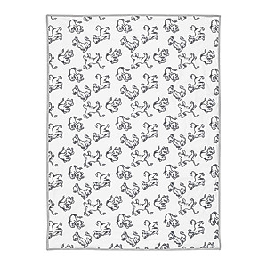 Lambs & Ivy Disney Baby The Lion King Baby Blanket - White/Gray Minky/Jersey