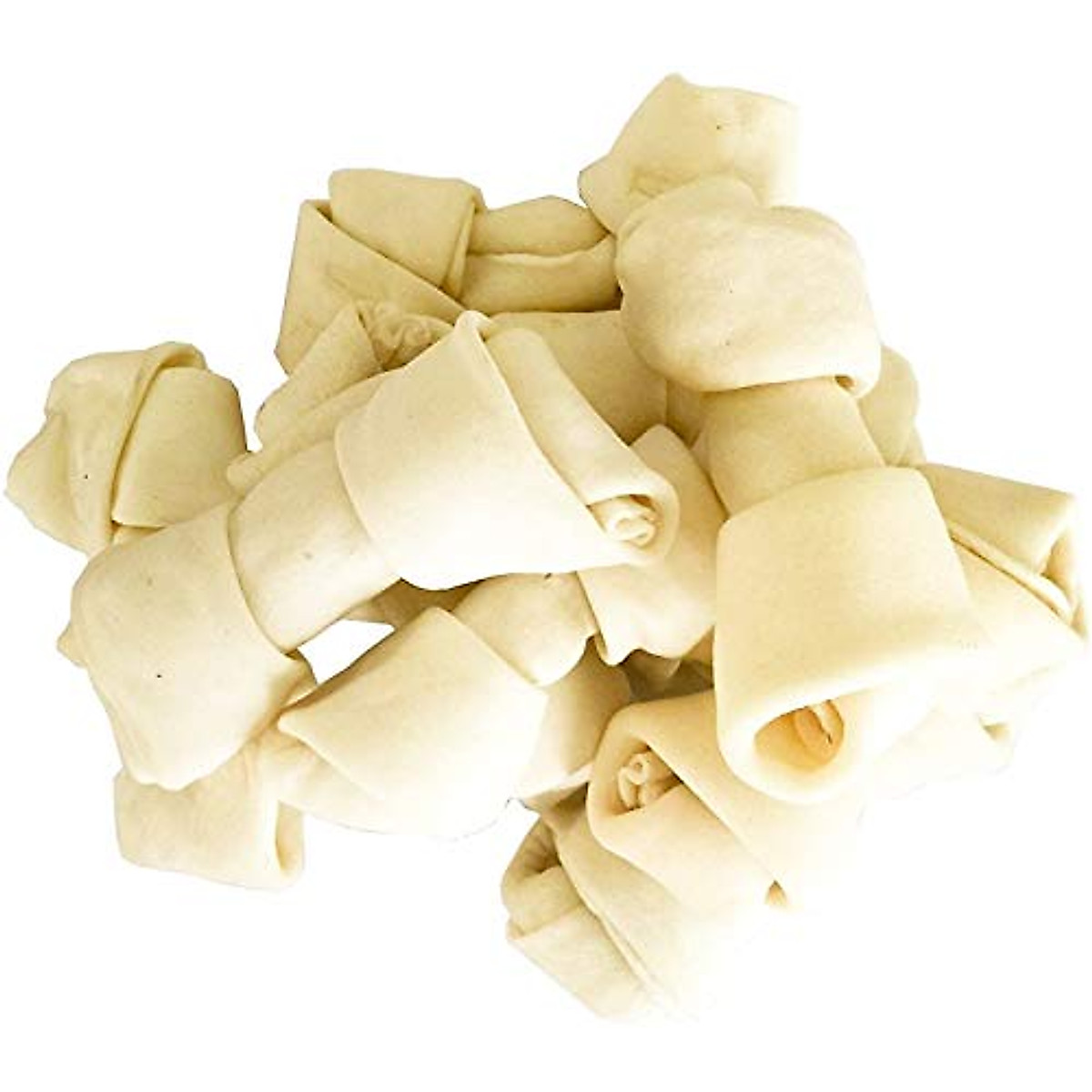 PET MAGASIN Natural Rawhide Bones Chewing Dog Treats, 10-Pack (Small (4-5 Inch))